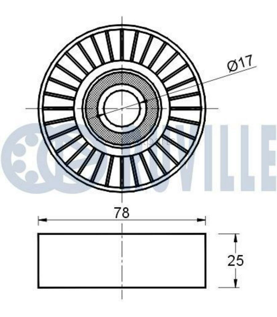 RUVILLE 541186 Ролик промежуточный поликлинового ремня CITROEN: C5 I