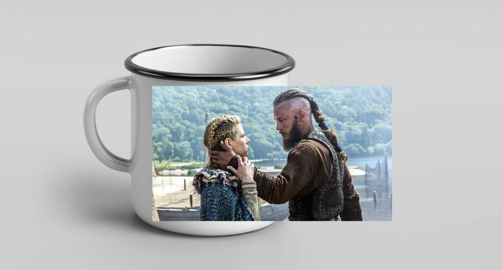 Кружка MIGOM металлическая эмалированная Vikings, Викинги №7