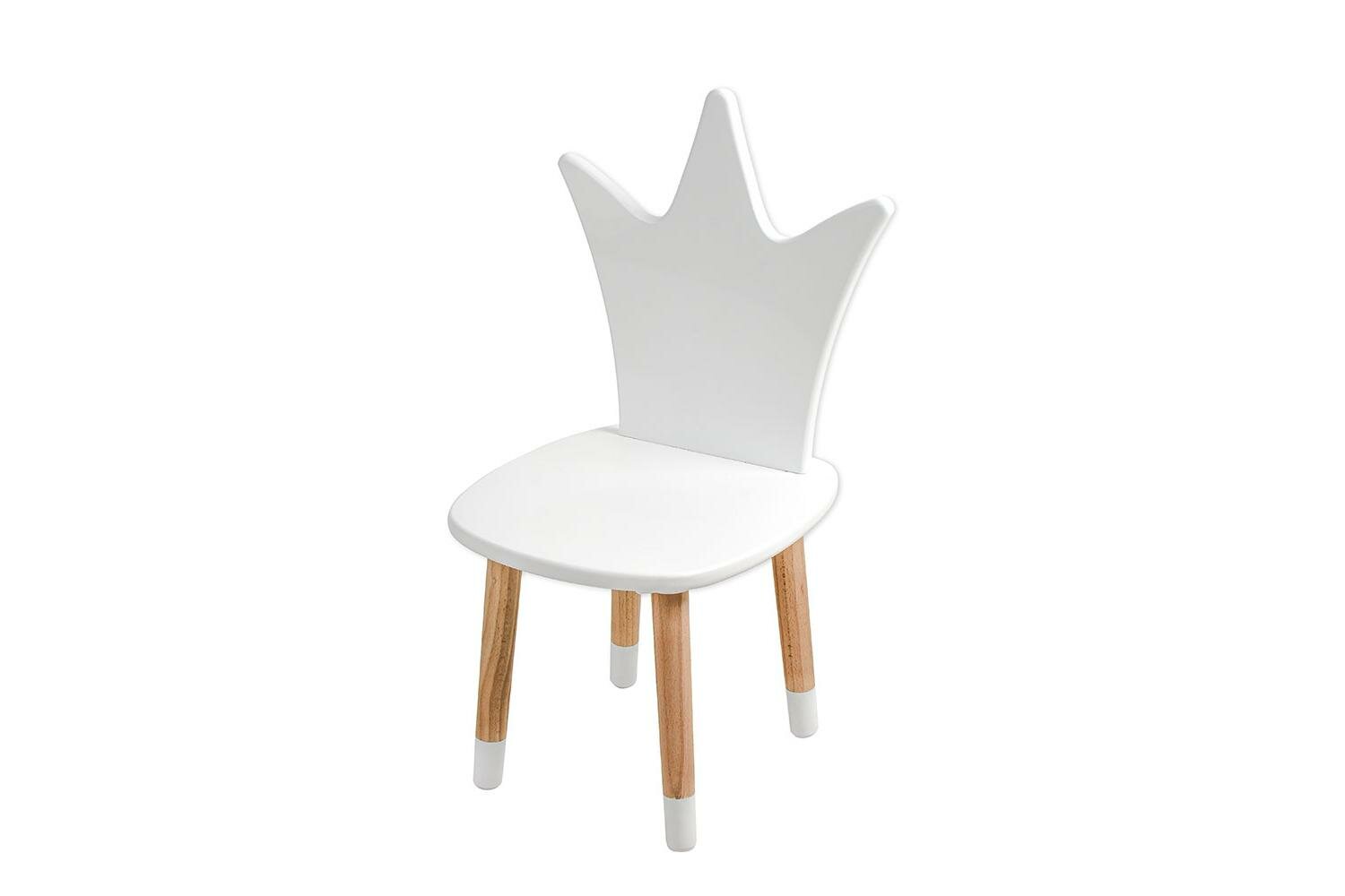 Детский стул Hoff Корона, 26х59х27 см, пластик/массив дерева, цвет белый