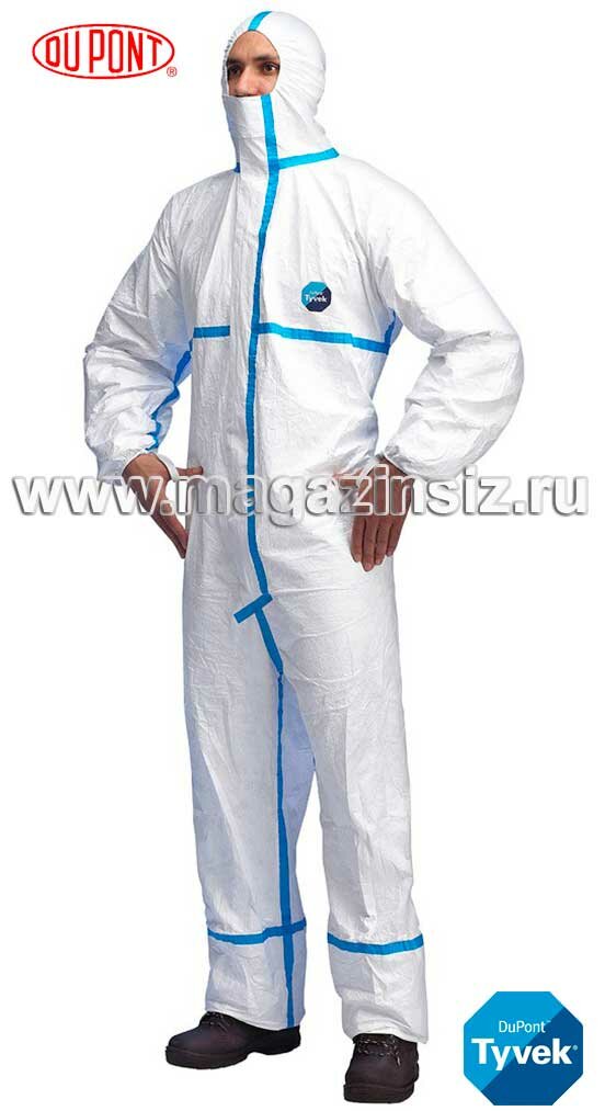 Комбинезон защитный Тайвек 600 Плюс без носка (Tyvek 600 Plus) (XXXL белый)
