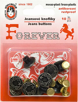 KOH-I-NOOR" 26 (№5 2051) джинсовые 22 " 14 мм 10 шт СК/Распродажа 350 черн. никель "круг