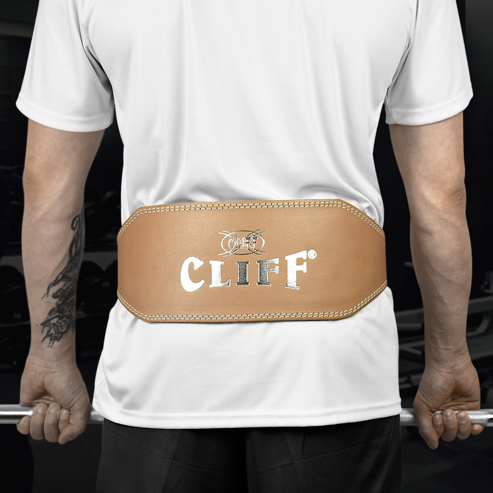 Пояс тяжелоатлета CLIFF LB 6" р. M коричневый. натуральная кожа