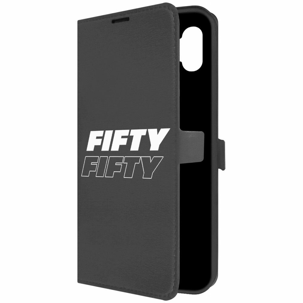 Чехол-книжка Krutoff Eco Book для Samsung Galaxy A04e (A042) Fifty Fifty (Фифти-Фифти) (черный)