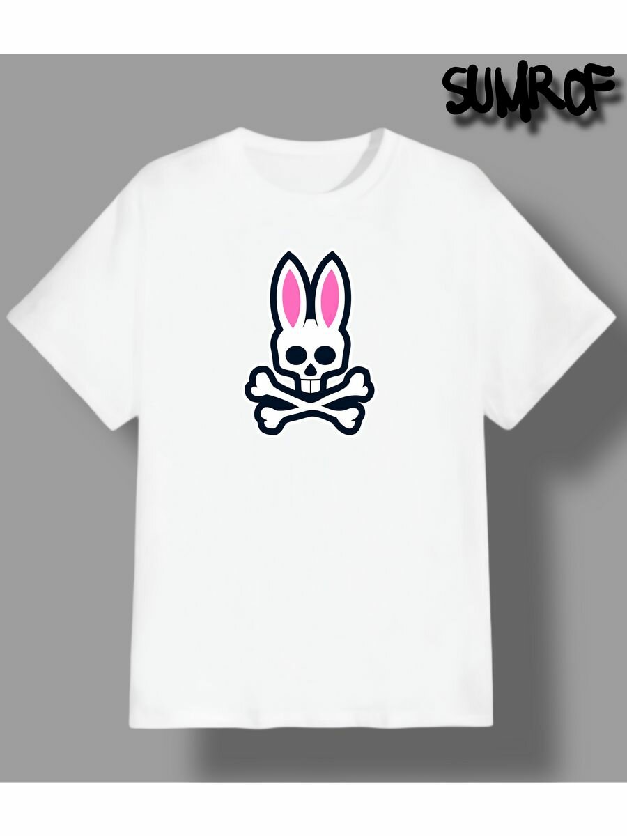 Футболка череп заяц Psycho Bunny