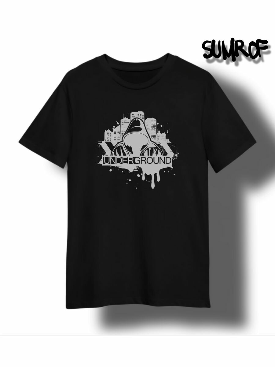 Футболка с надписью underground подземный