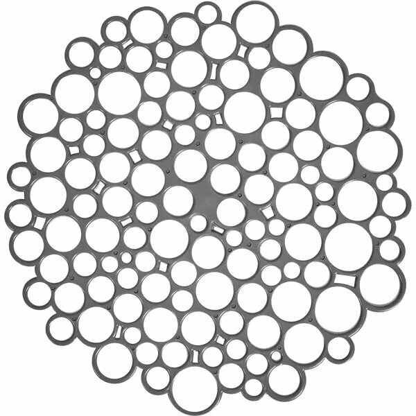 Решетка в мойку 29x29 см пластик цвет белый/серый