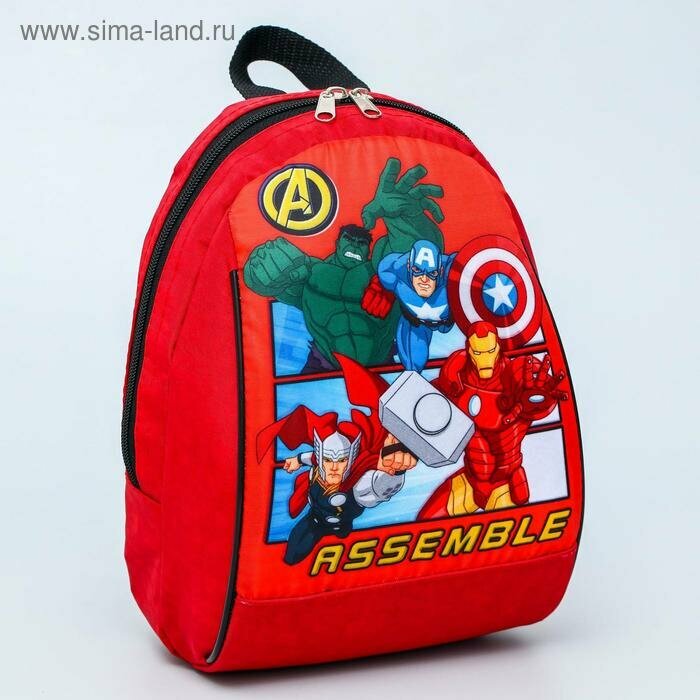 Рюкзак детский, отдел на молнии, 20 х 13 х 26 см "Супер-герои", Мстители, 5351006