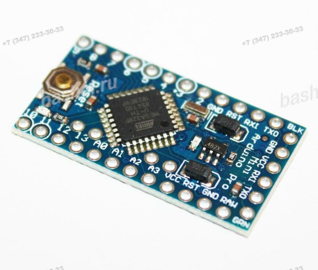 Arduino Pro Mini-3.3 на основе ATmega328, Программируемый МК модуль, (8 МГц, 3.3VDC)