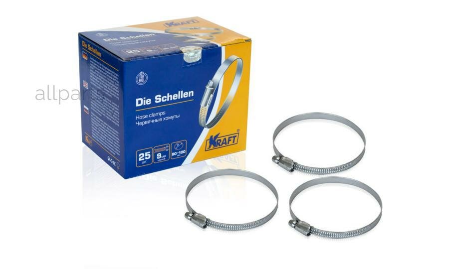 KRAFT KT880212 Хомут червячный 80-100 мм KRAFT KT880212