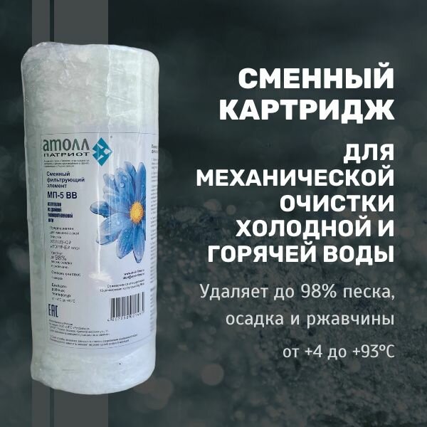 Atoll MP-5 10BB Patriot картридж 5 мкм Big Blue 10″