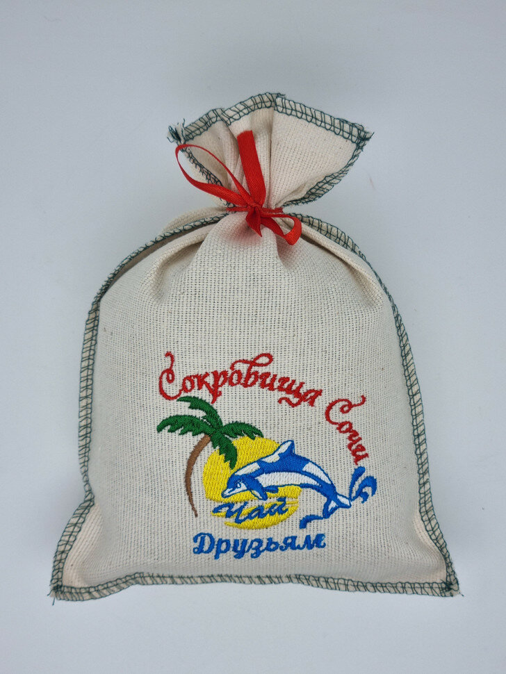 Чай черный в сувенирном мешке с вышивкой друзьям 140гр