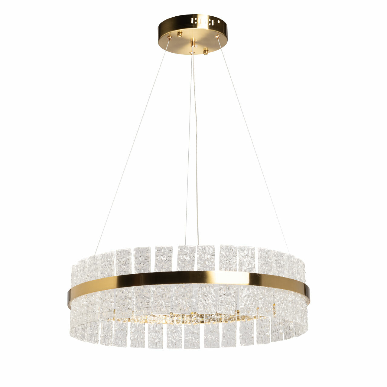 Подвесной светодиодный светильник, люстра De City Бриз 111019901, 74W LED 3000-6500К, цвет: латунь