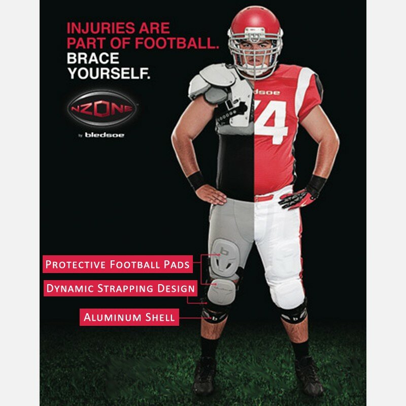 Наколенники для американского футбола Bledsoe N-zone размер М пара левый и правый