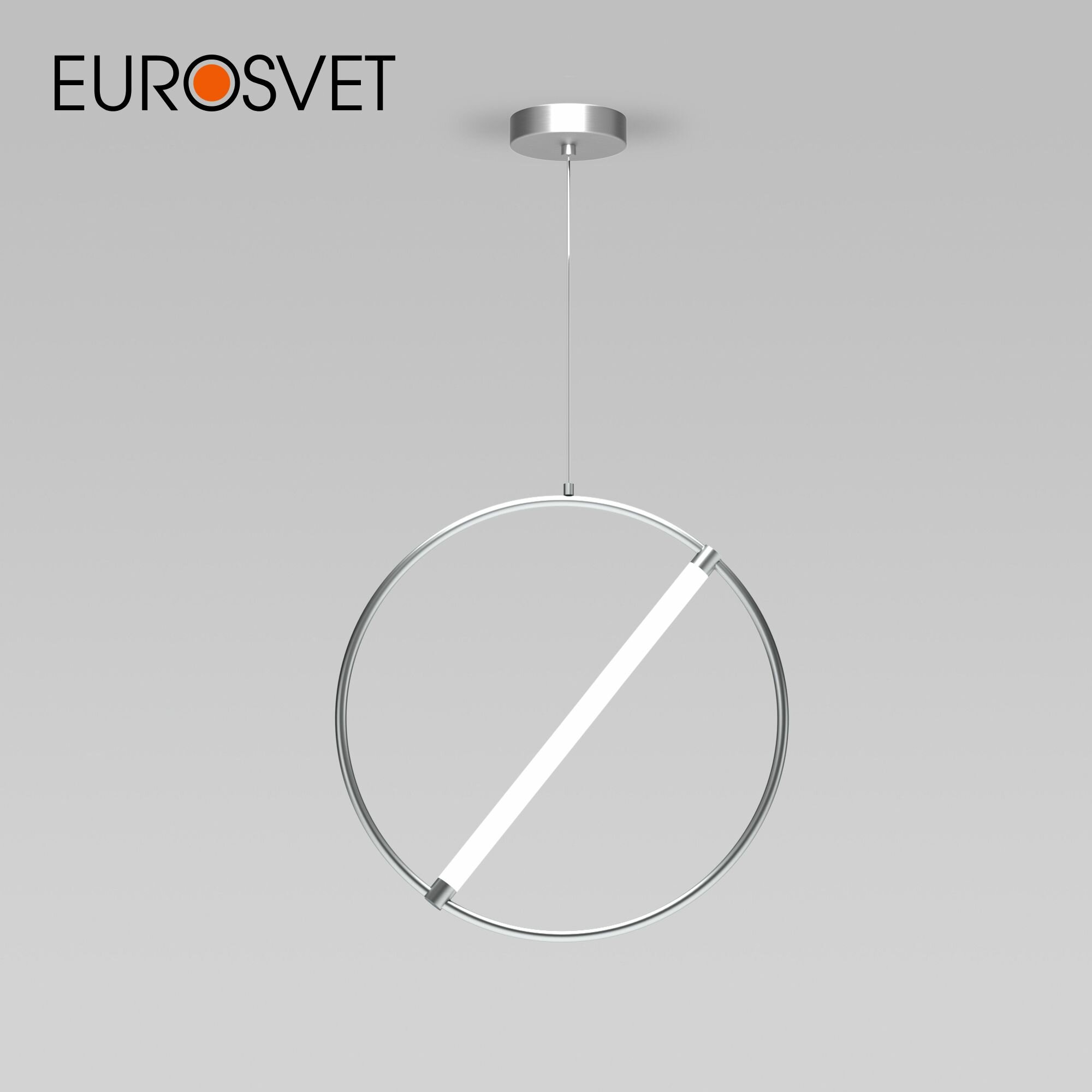 Подвесной светодиодный светильник с пультом управления Eurosvet Element 90281/1, 6 Вт, 3300K/4200K/6500K, цвет хром