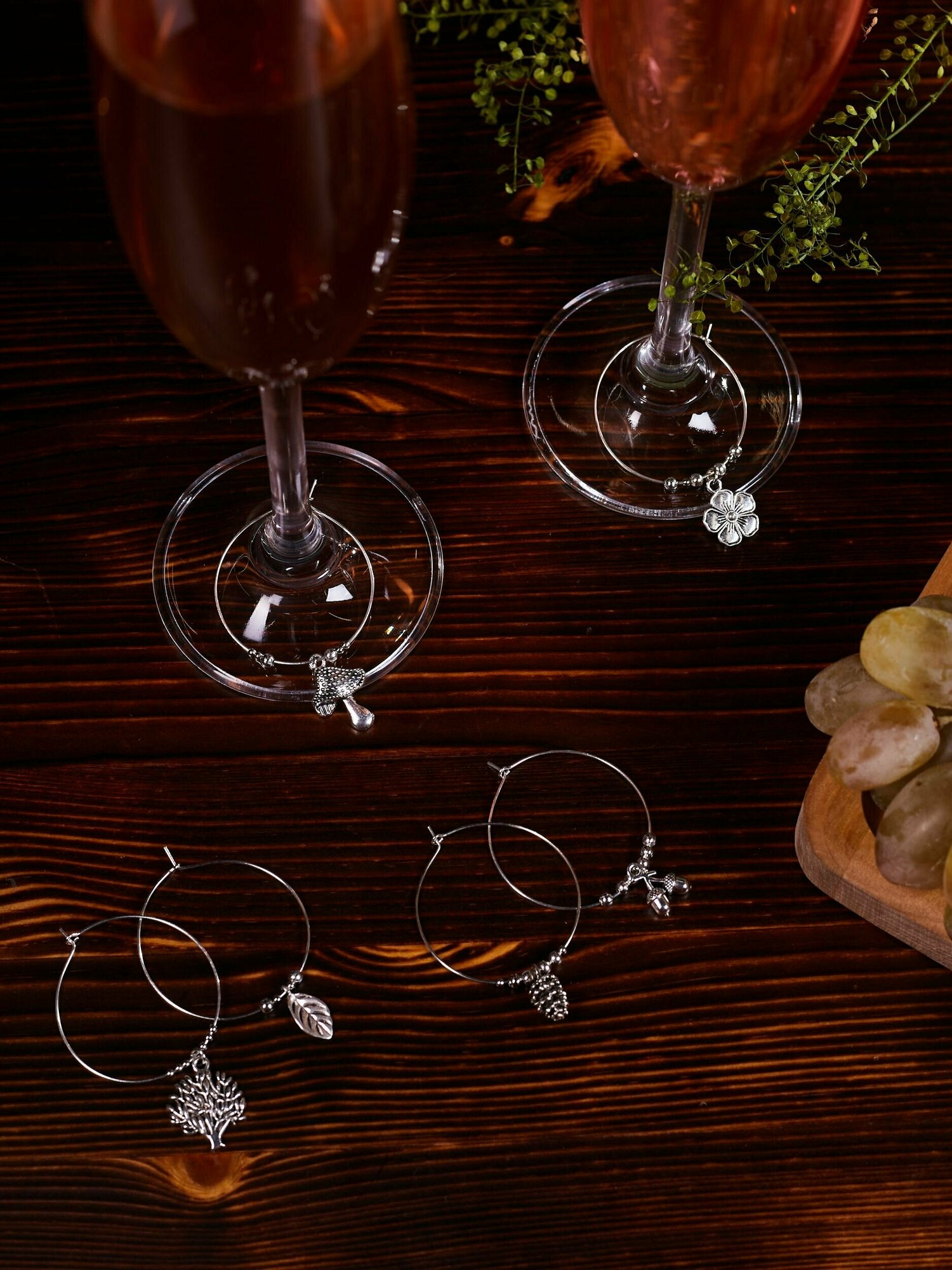 Подвески / Маркеры / Индикаторы на бокалы, Украшение / Кулоны для посуды с ручками и коктейлей, Подарочный набор