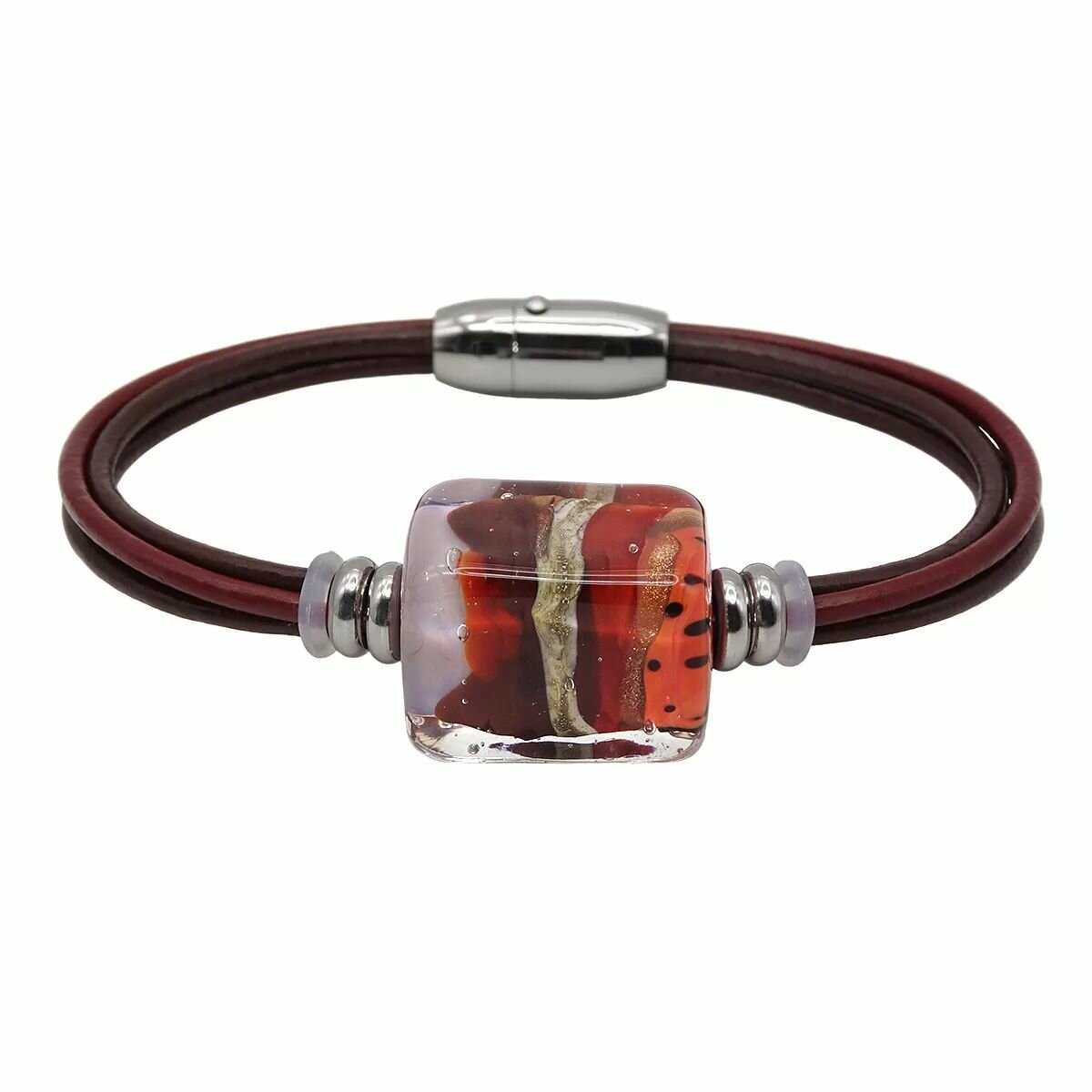 Браслет, стекло, муранское стекло