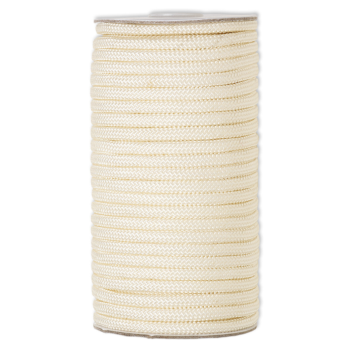 Шнур плетеный с сердечником, около 5мм, нейлоновый, айвори, 1 метр