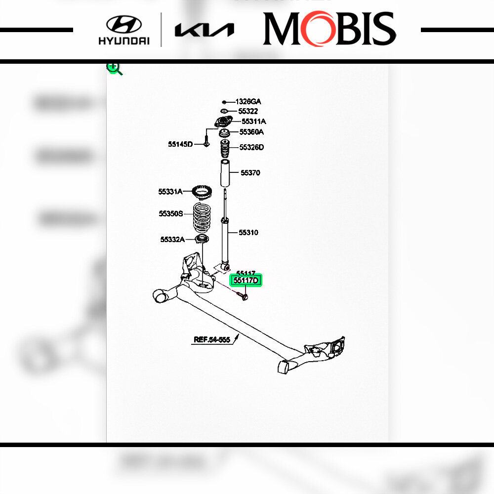 Болт 2шт. Hyundai Creta, Elantra XD, Getz, Matrix, Sportage Stinger / арт. 551172D100 / бренд MOBIS
