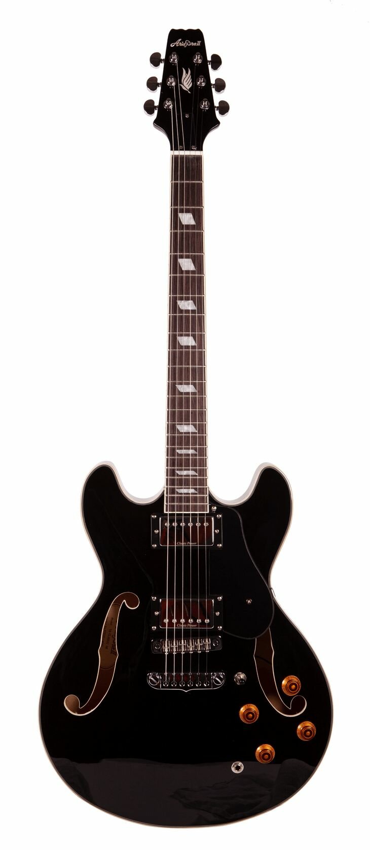 Полуакустическая Электрогитара Aria Pro II TA-CLASSIC BK, 22 лада, корпус и гриф Клен