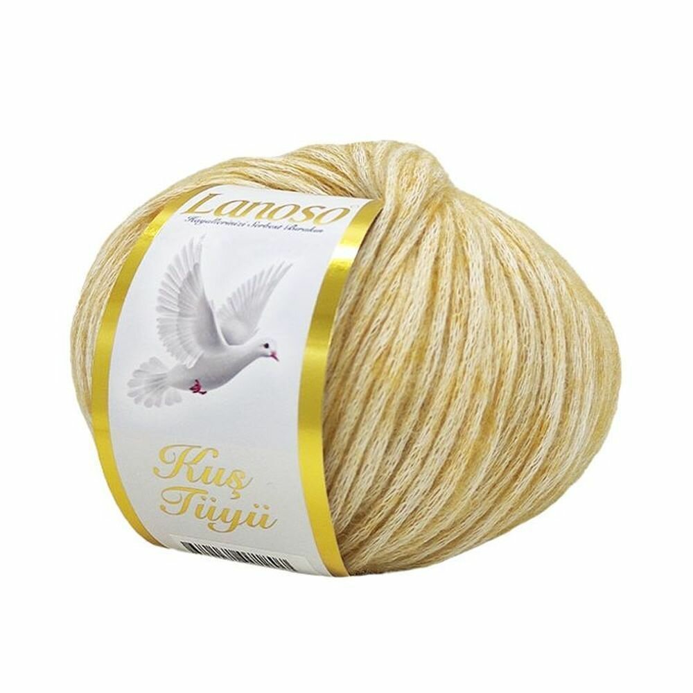 Пряжа Kus Tuyu Lanoso, песочный - 910, 81% хлопок, 8% шерсть, 11% акрил, 10 мотков, 50 г, 85 м.