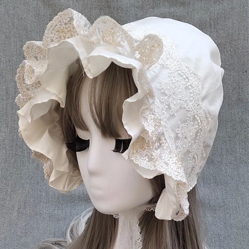 Викторианская кружевная шляпа ITUY Белый, M