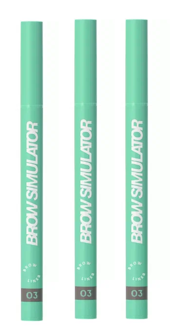 Лайнер для бровей Love Generation Brow Simulator, тон 03 холодный коричневый, 0,5 мл 3 шт