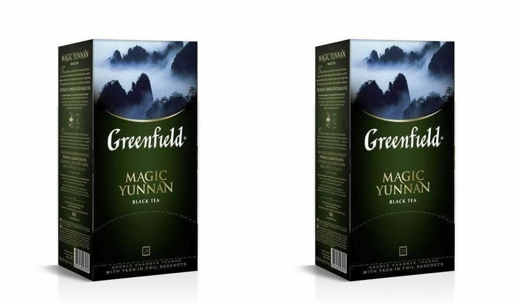 Greenfield Чай черный Magic Yunnan, 25 пакетиков по 2 г, 2 уп
