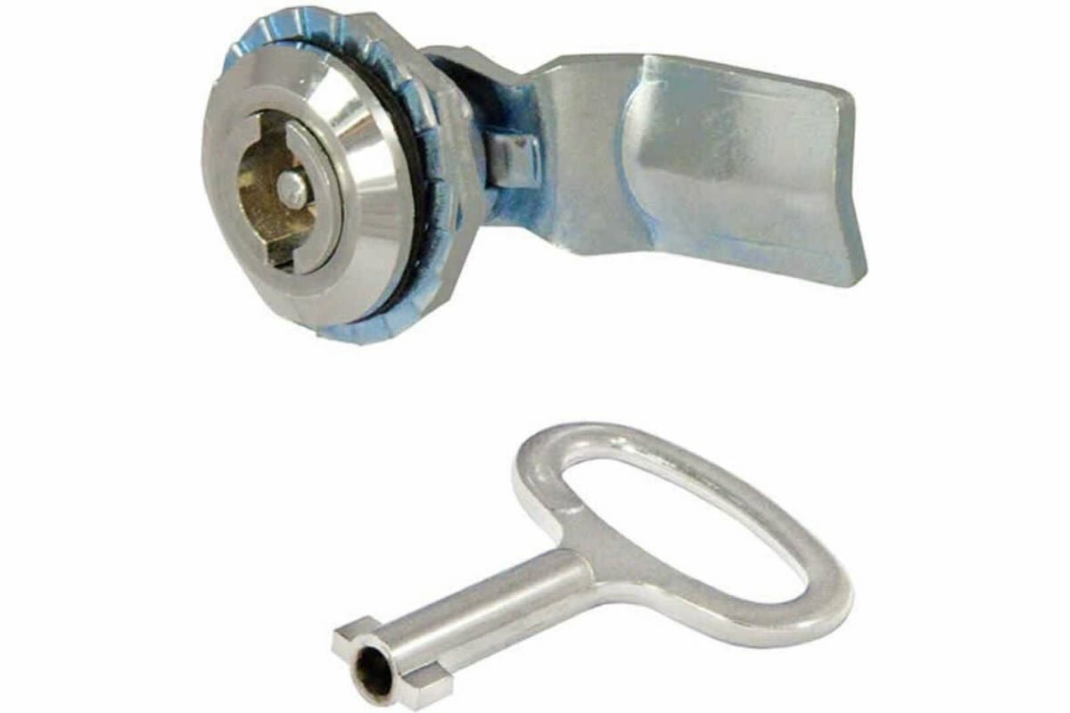 Замок щитовой НАЮ MS-705-2 с ключ-бабочка и изогнутым ригелем для дверей из металла