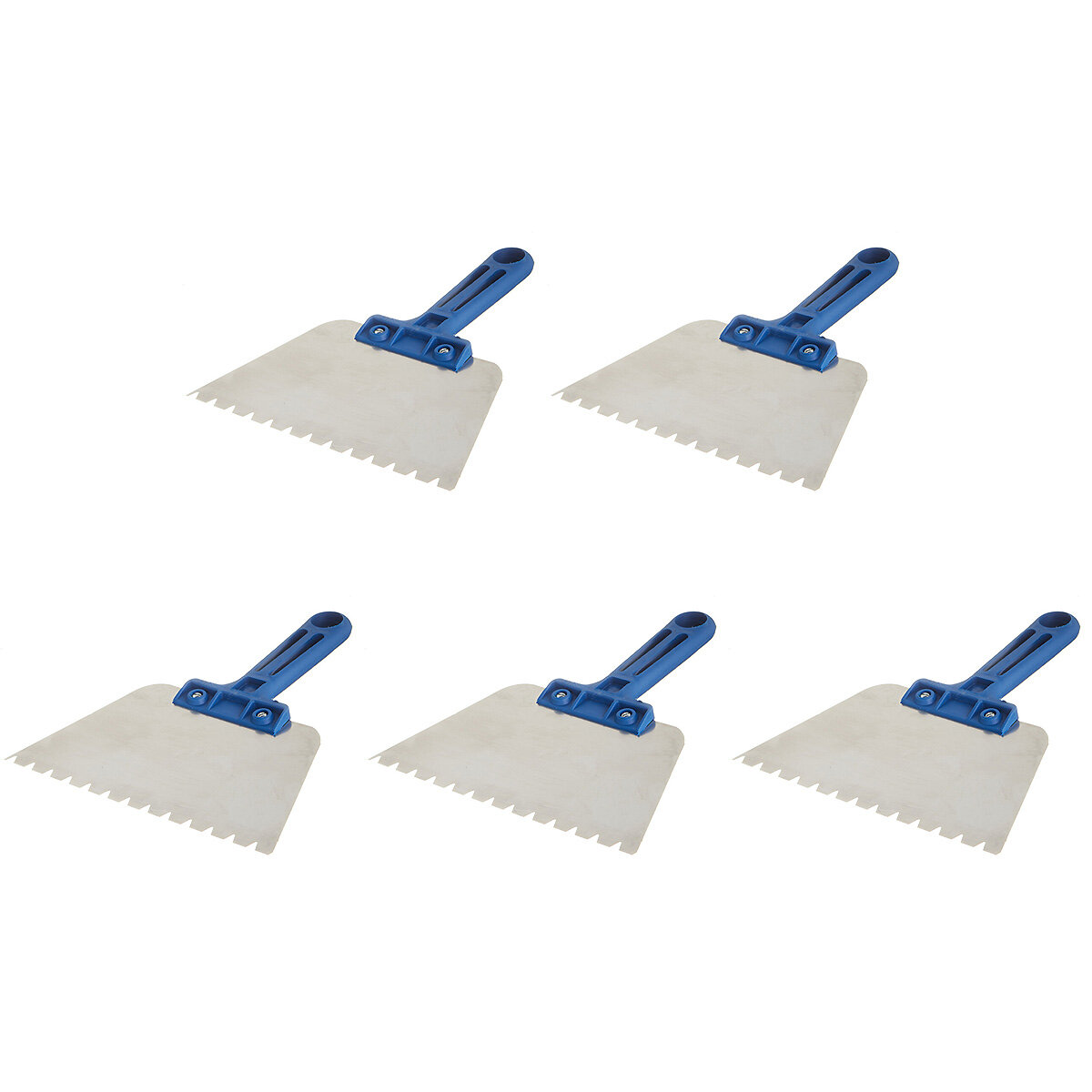 Шпатель для клея зубчатый 180 мм В11 нержавеющая сталь с пластиковой ручкой (5 шт.)