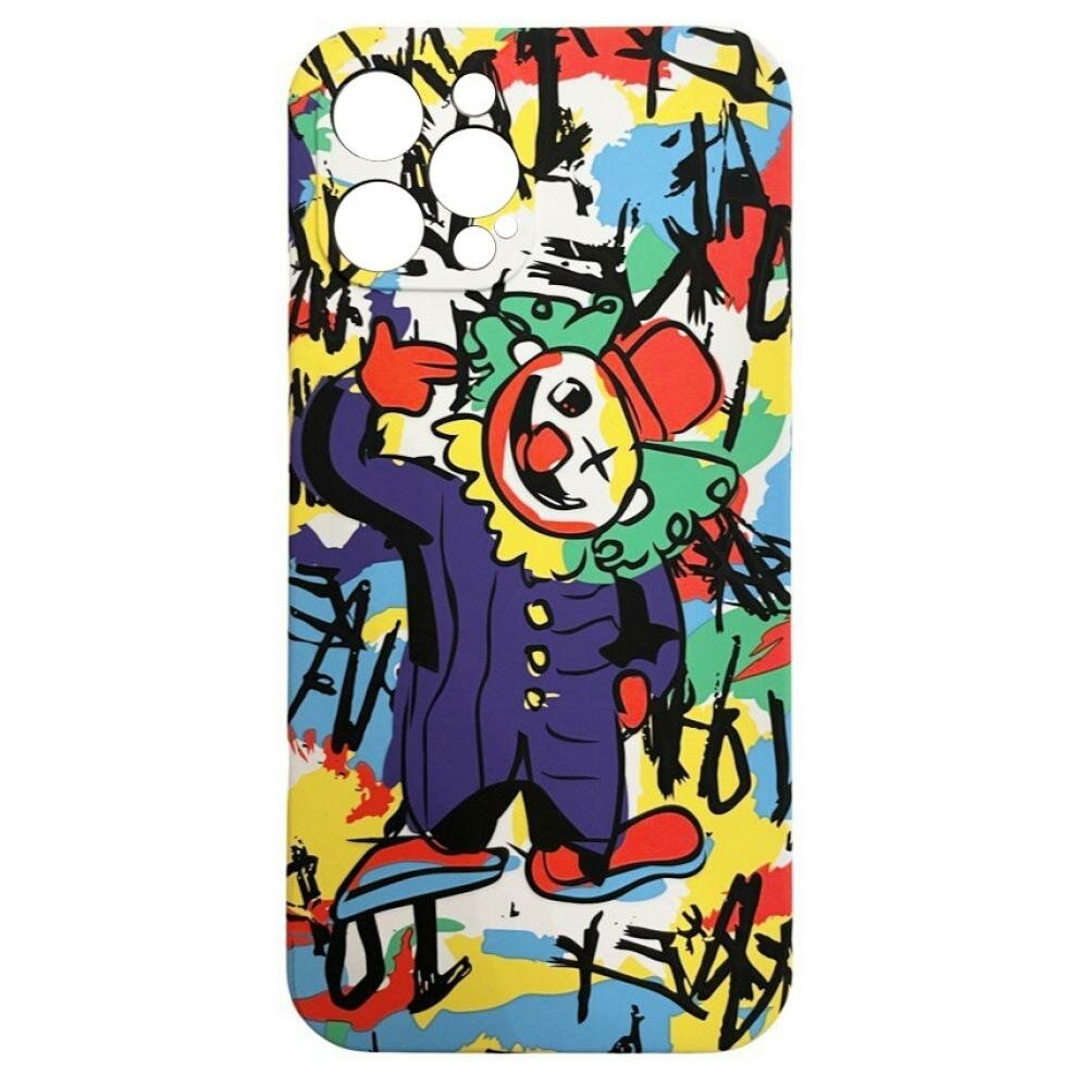 Люминисцентный чехол LUXO для смартфона Apple iPhone 13 Pro / Светящийся в темноте рисунок / KAWS Клоун