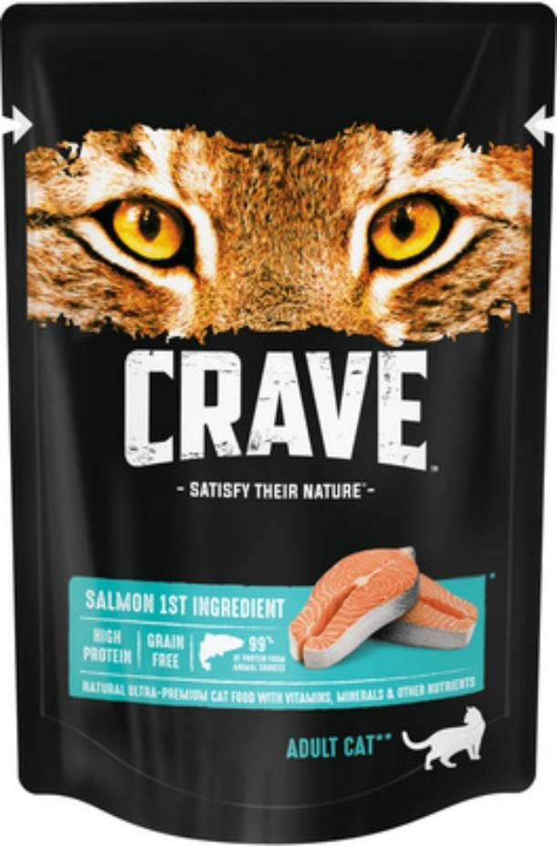 Crave пауч для кошек Лосось 70г