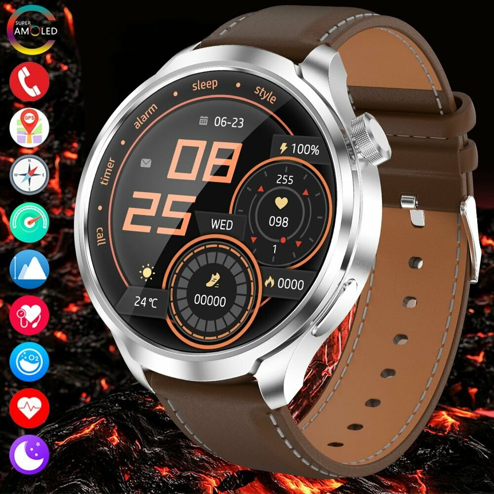 Прочные умные часы мужские наручные часы с альтиметр барометр, Компас, GPS-трек движения