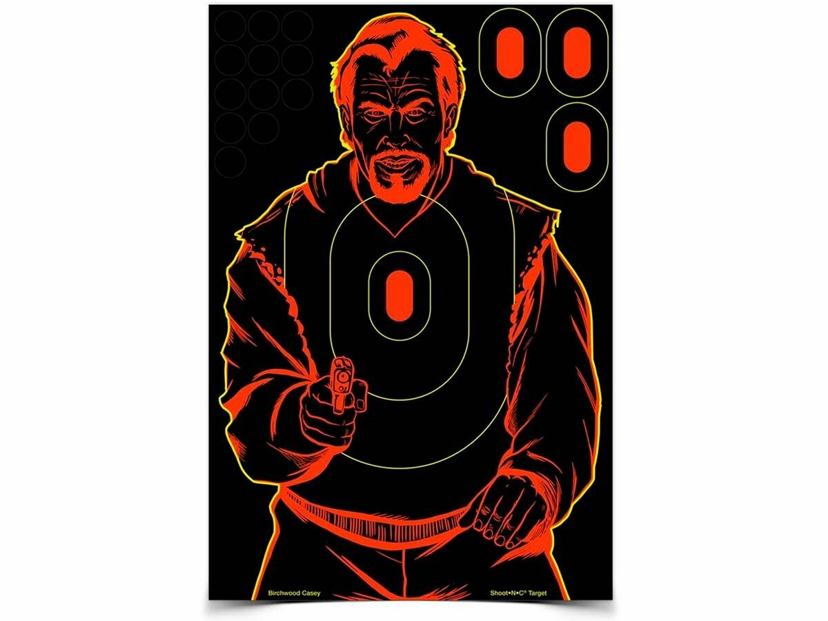 Мишень осыпающаяся Birchwood ShootNC Bad Guy Silhouette 12x18" 5шт.