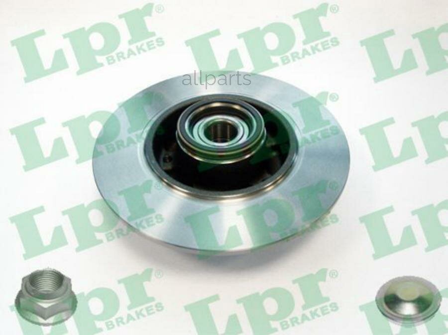 LPR R1084PCA Диск тормозной RENAULT MEGANE/SCENIC III 08- задний с подшипником, с кольцом АБС