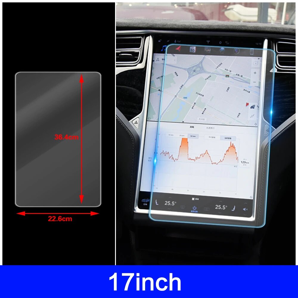 Для Tesla Model S 2014-2022 мультимедийное видео GPS навигация ЖК-экран Защитная пленка из закаленного стекла аксессуары против царапин