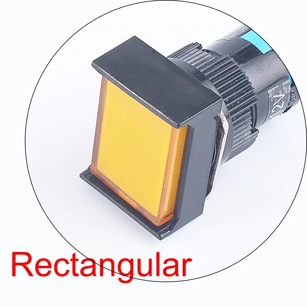 Дмвд Пресс-кнопки с подсветкой 16мм 1NO1NC, C-Yellow, Momentary, 24 В