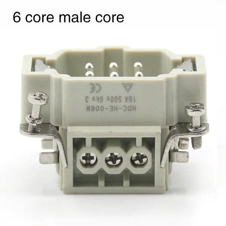 6-ти контактный авиационный разъем WZAZDQ HDC-HE-06 16A500V The male connector