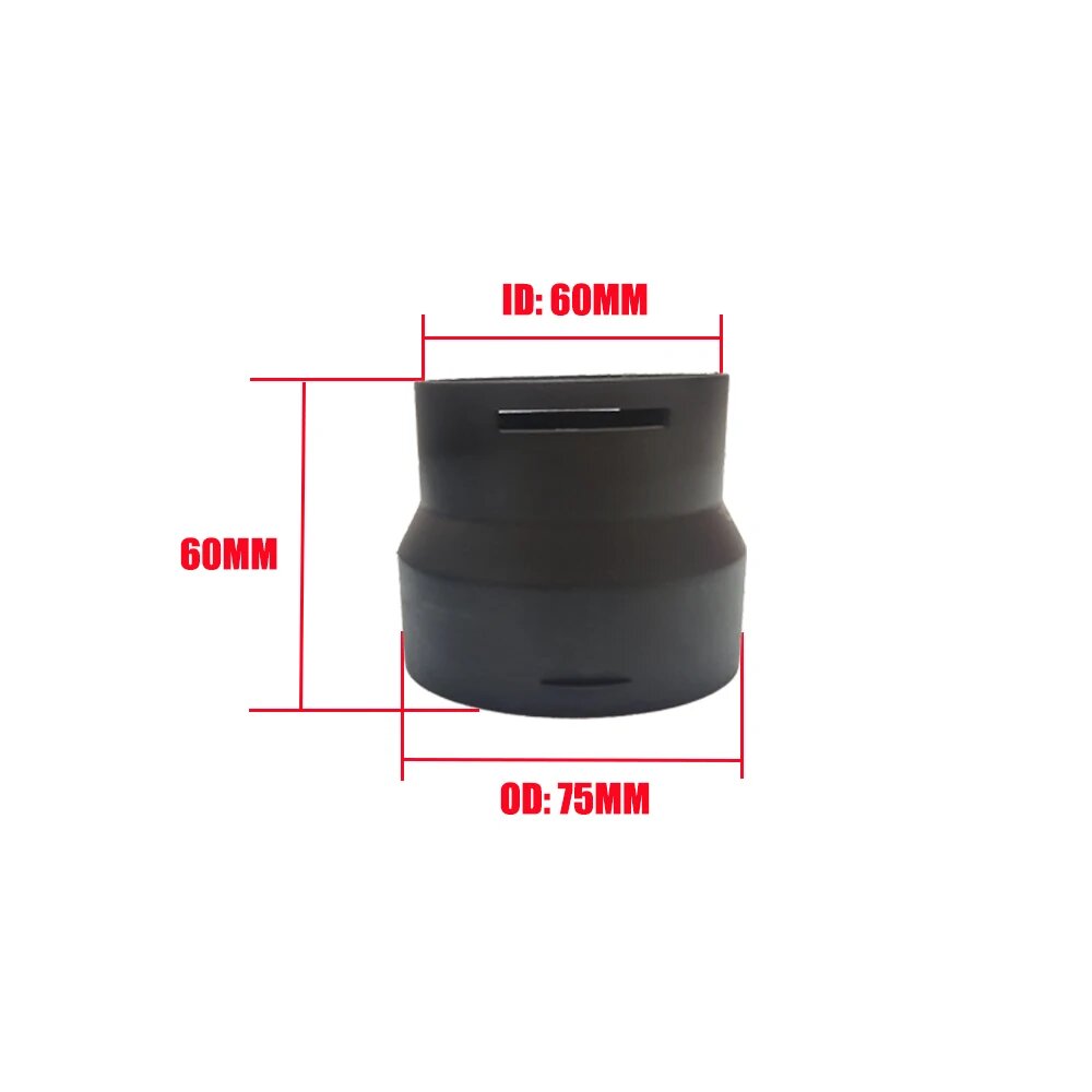 Переходник для дизельного нагревателя 60mm-75mm, черный