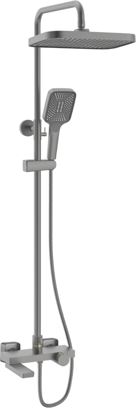 Душевая стойка Rose R1896T с термостатом, пепельный