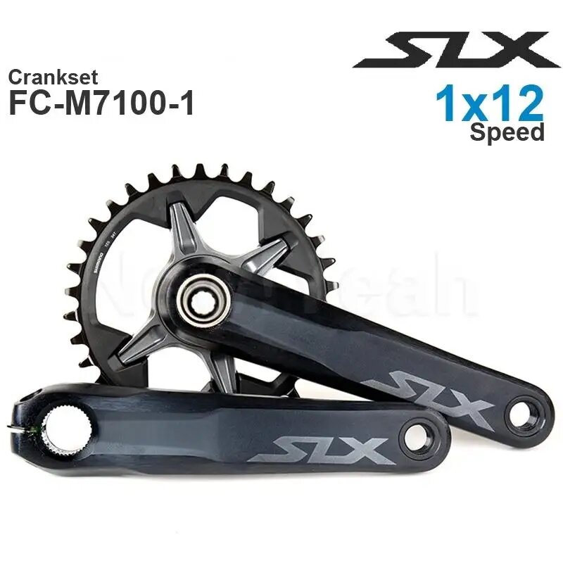 Шатуны Shimano SLX FC-M7100 1x12 скорости 30T 32T 34T 170mm, 32 т