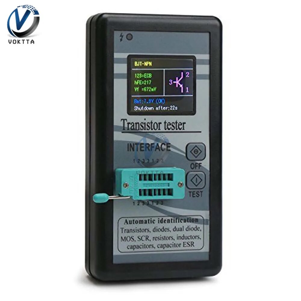 Voktta M328 Тестер транзисторов, черный