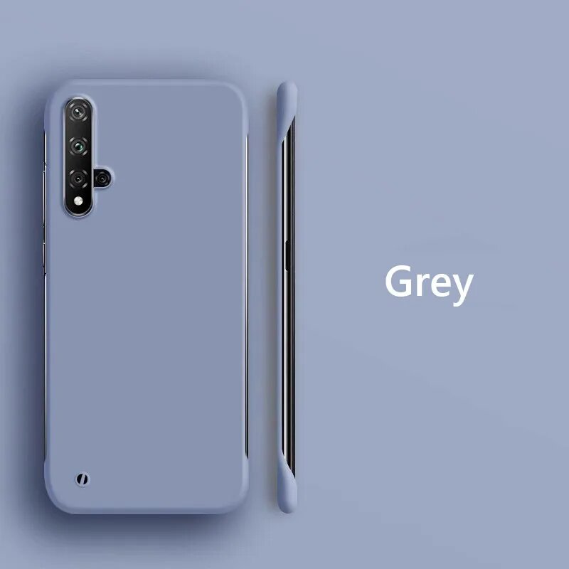 Безрамочный тонкий матовый жесткий чехол из поликарбоната для задней панели Huawei Honor 20 Pro Honor20 Pro Nova 5T Nova5T, противоударные Чехлы, оболочка Grey, For Honor 20