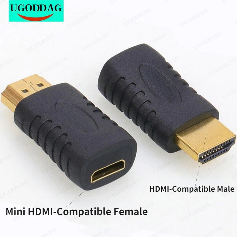 Мини-HDMI-совместимый адаптер HD «папа» на Mini HD «мама» для HDTV Full 1080p HD ТВ-камера Проектор Компьютер Мультимедиа