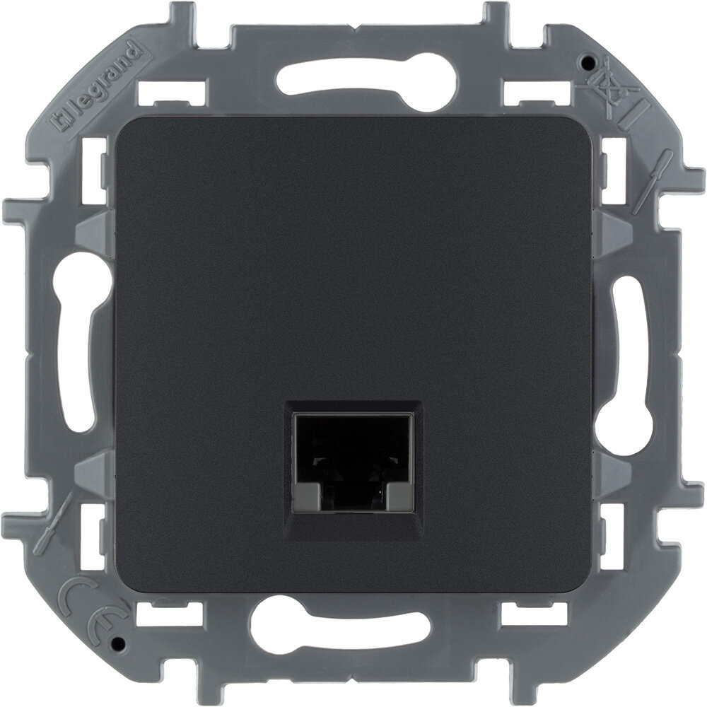 1 шт. Legrand INSPIRIA Антрацит Информационная розетка RJ 45 - категория 6 - UTP, 673833