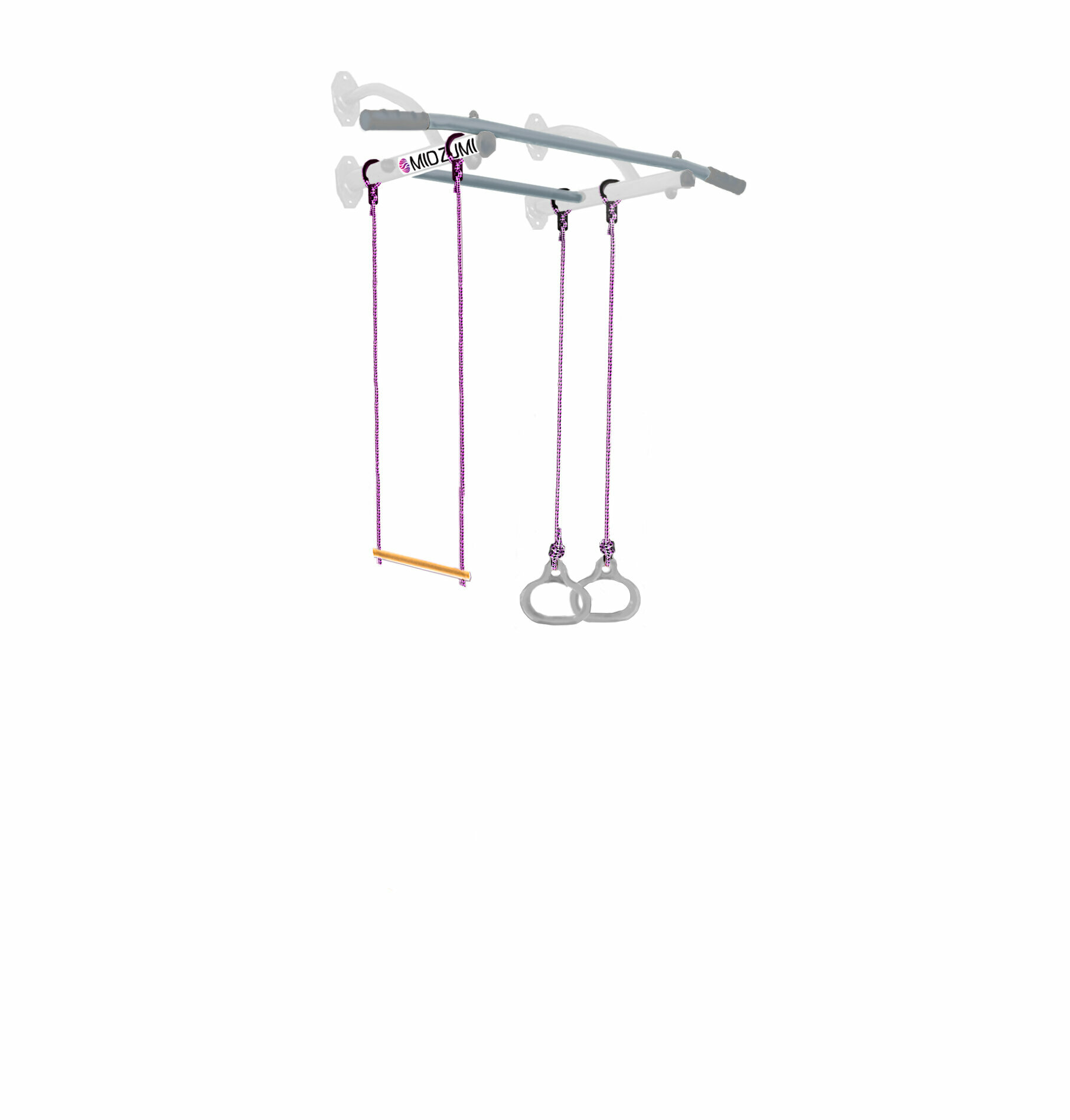 Турник настенный Midzumi Mun, снежный барс, максимальная нагрузка на комплекс составляет до 100 кг