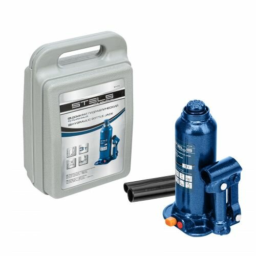 Домкрат гидравлический бутылочный Stels Equipment STELS 3 т, h подъема 188–363 мм, 51173