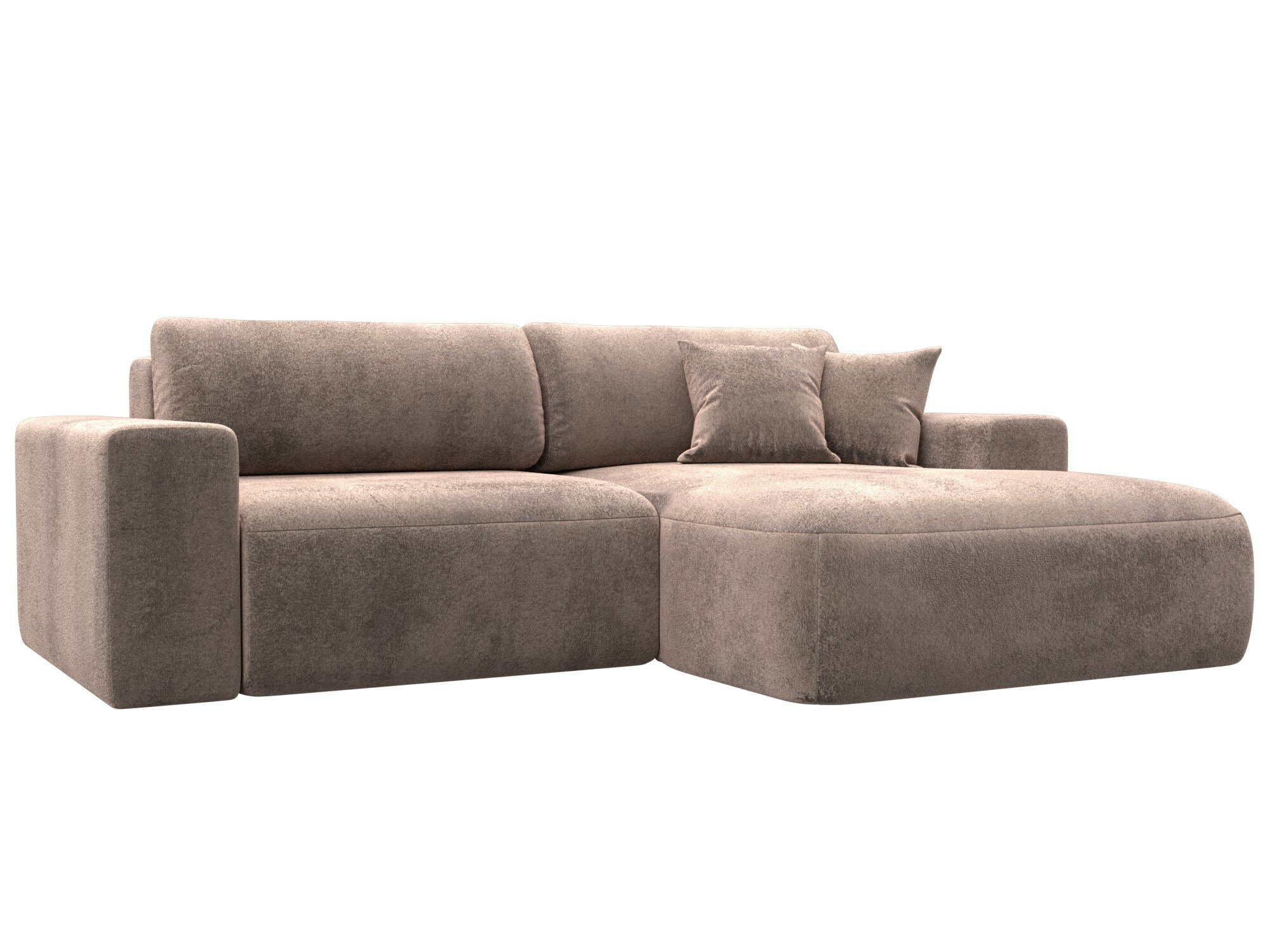 Диван угловой Лига-036 НПБ Классик правый угол, велюр TOWER 05 бежевый