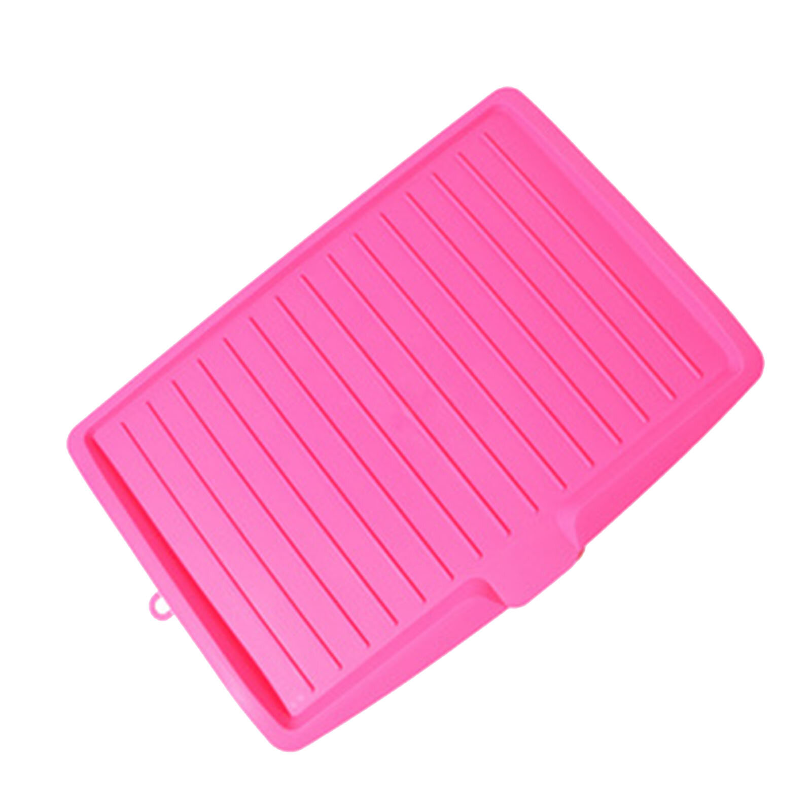 Пластиковая доска для сушки посуды Многоцелевой прямоугольный дизайн Компактная кухонная сушильная доска Поднос для столовых приборов Фрукты и овощи Розово-красный