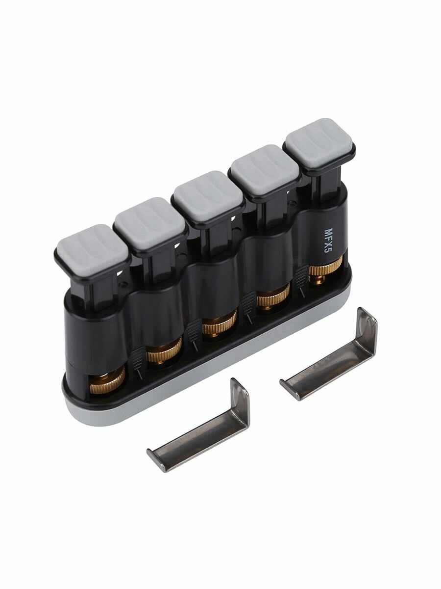 Тренажер силы пальцев для фортепианной гитары, тренажер для захвата рук с переменным сопротивлением, улучшение ловкости и напряжения пальцев серого цвета