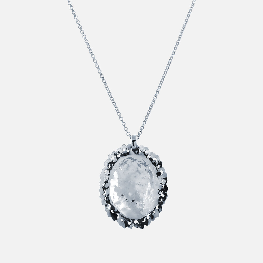 Колье, серебро, 925 проба, родирование